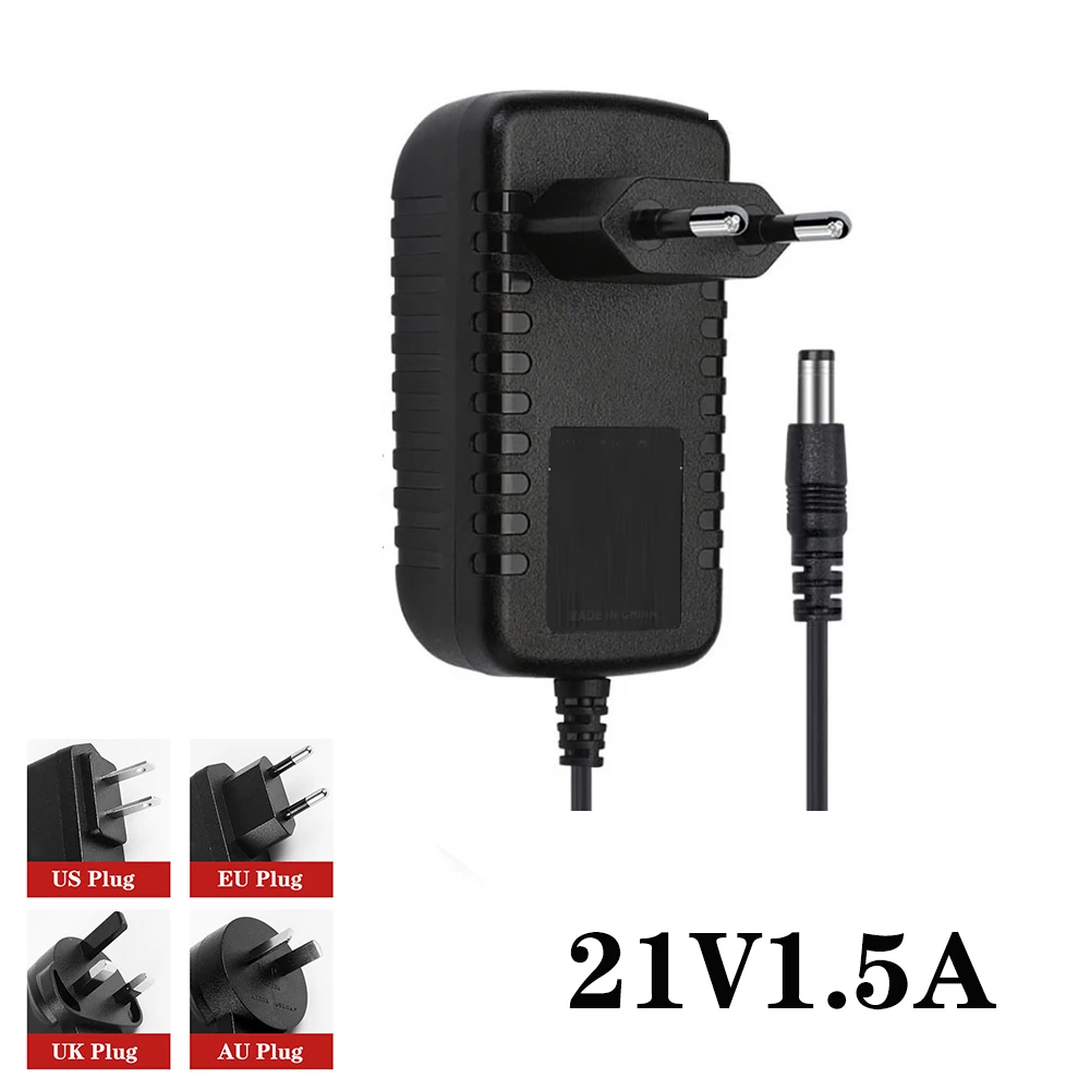 AC/DC Power Adapter 21V 1.5A Battery Charger For 5S 18650 Li-ion ...