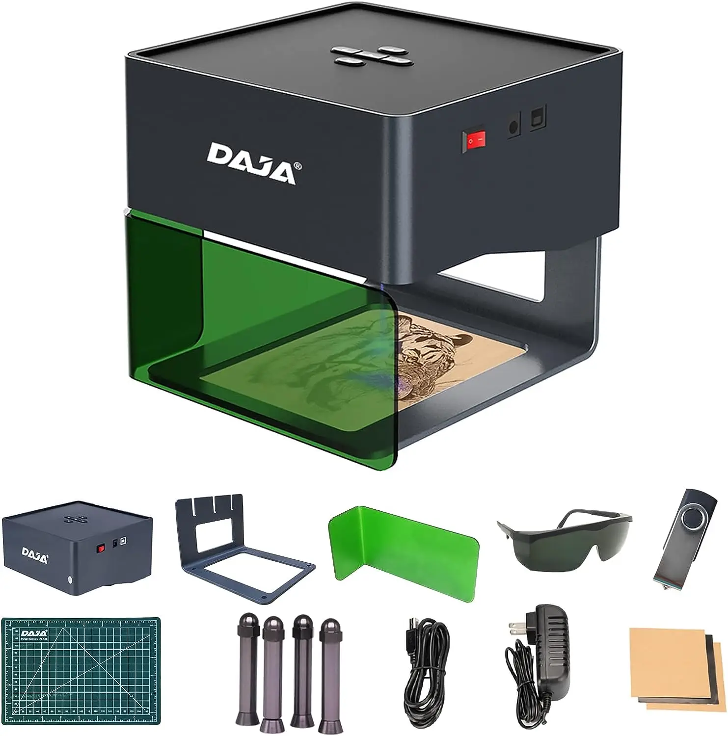 DAJA-DJ6-3W-Mini-Laser-Engraver-DIY-Woodworking-Wood-Plastic-Laser ...