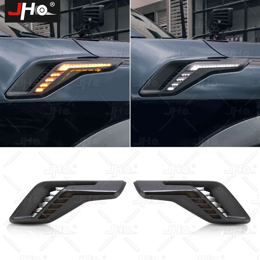 JHO-Front-Fender-Vent-Lights-LED-Turn-Signal-Lamp-Custom-Fit-For-Ford ...