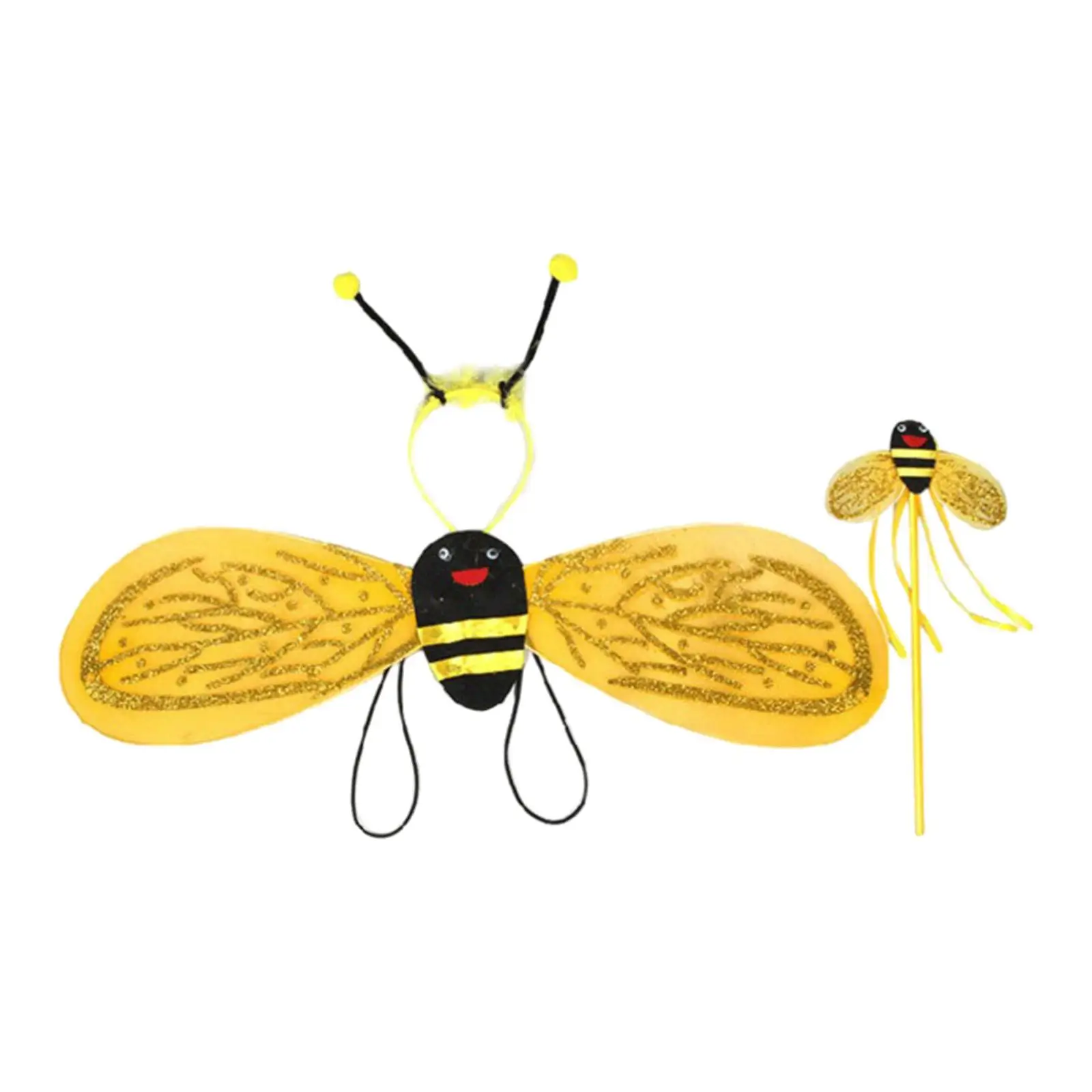 Bumble-Bee-Costume-Kids-Girls-Fairy-Wings-Headband-Dress-up-for-Stage ...