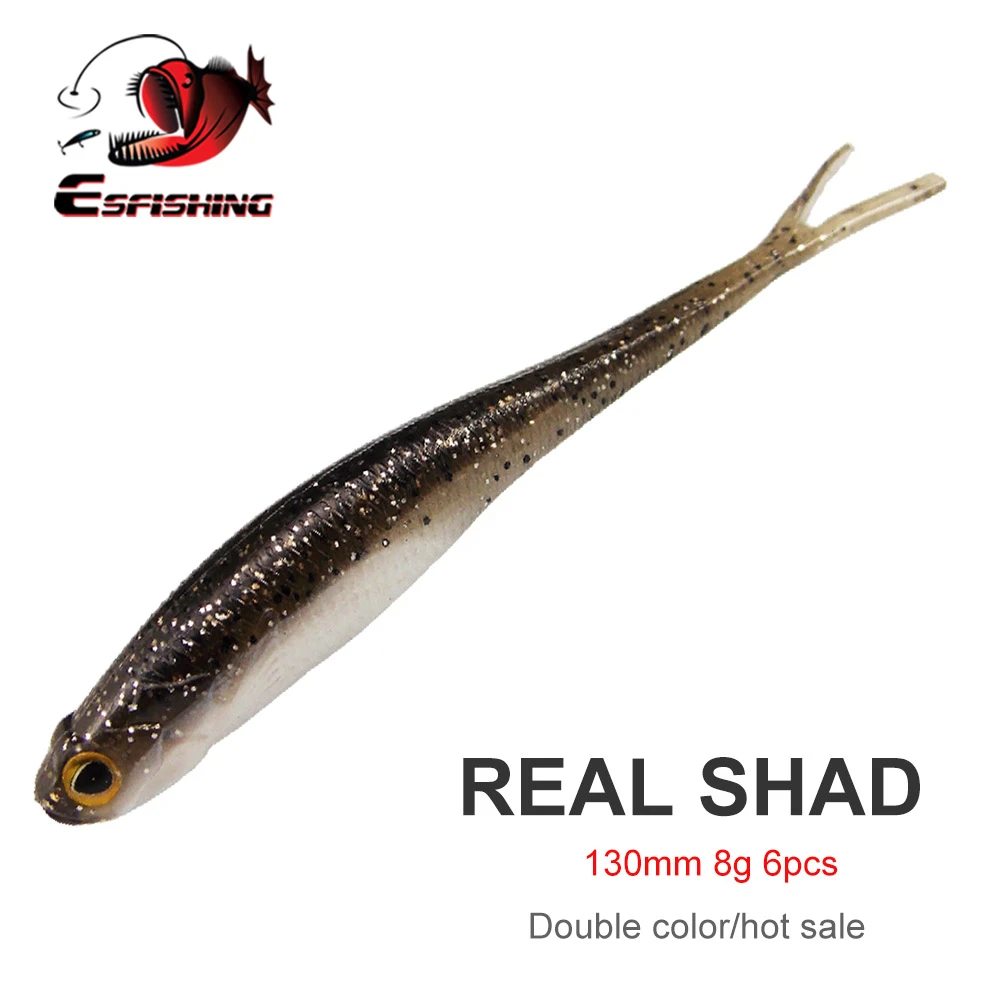 Esfishing Real Shad 130mm Isca Artificial Silicone Soft Plastics Bait ...