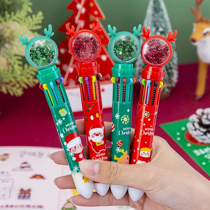 4-8PCS-Cartoon-Christmas-Ballpoint-Pen-Santa-Elk-Gift-Kids-Christmas ...