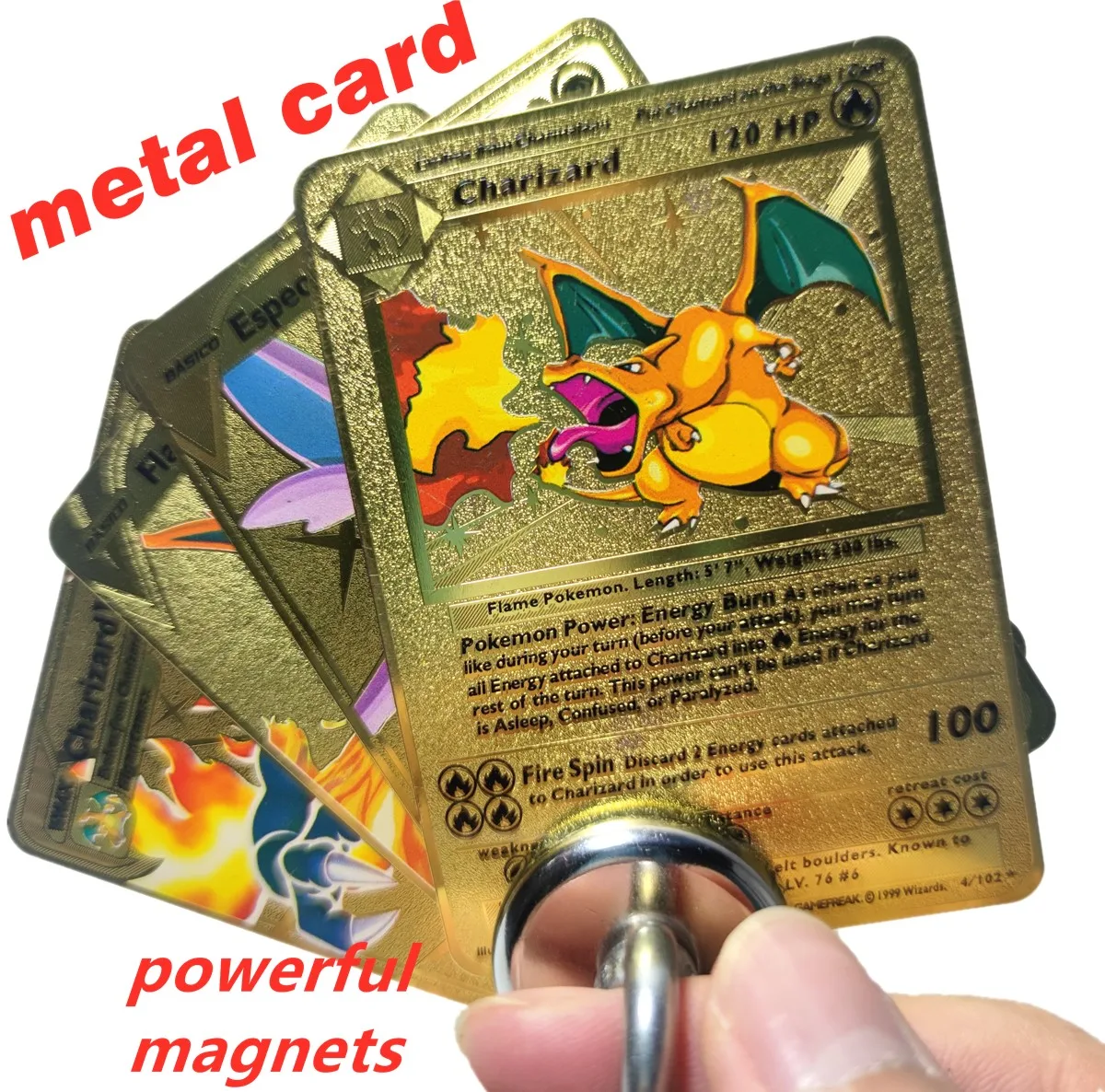 Spanish Hard Iron Pokemon Cards Pikachu Charizard Gx Gold Metal Cards spanish-hard-iron-pokemon-cards-pikachu-charizard-gx-gold-metal-cards
