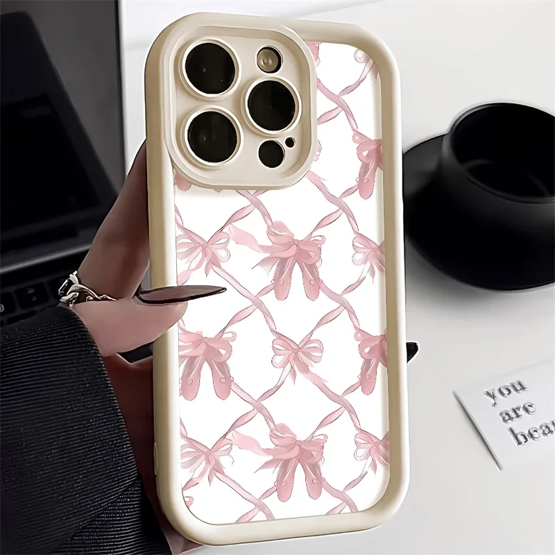 Funda-de-tel-fono-con-lazo-rosa-para-Xiaomi-carcasa-de-silicona-para ...