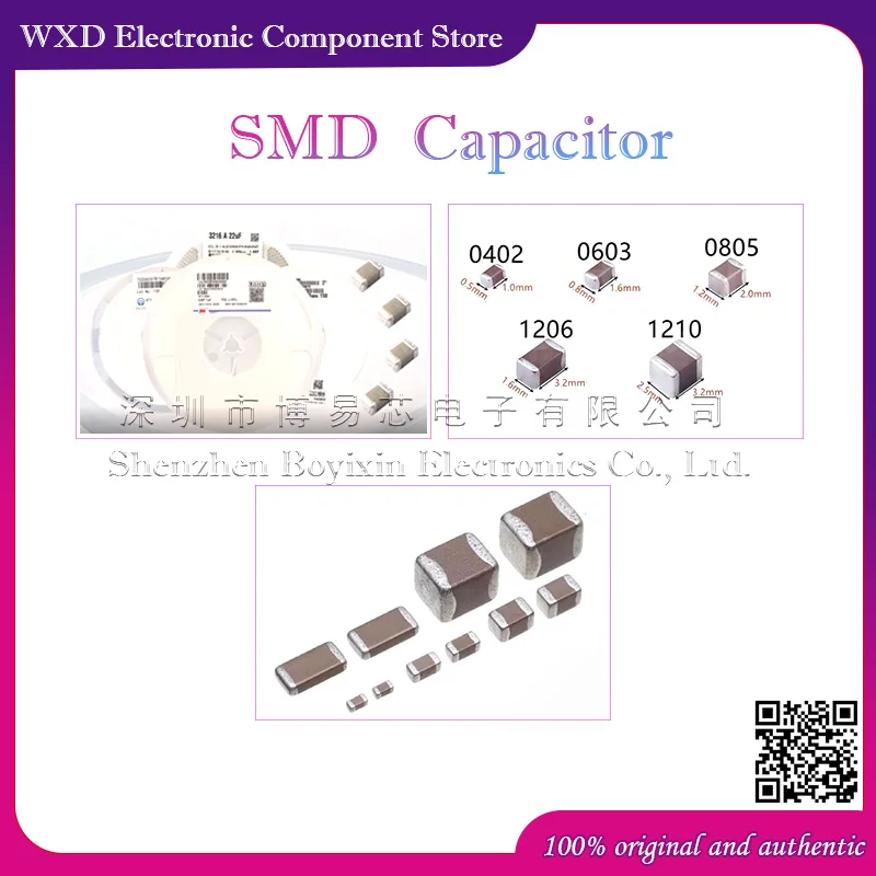 100Pcs 4000Pcs 0805 SMD 1pF 2pF 3pF 4pF 5pF 6pF 8pF 10pF 100uF 100pF ...