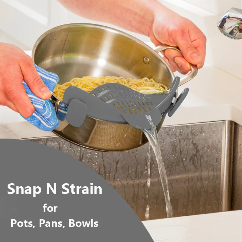 Snap N Strain Silicone Water Filter Adjustable Silicone Clip On ...