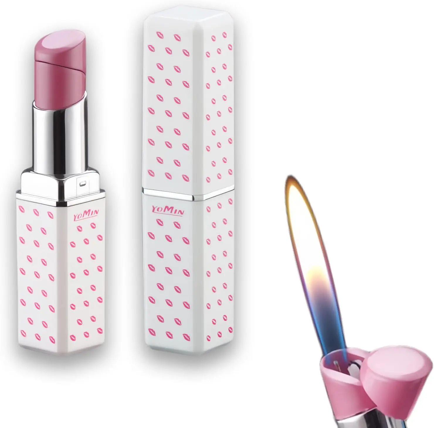 Cute-Lipstick-Lighter-Soft-Flame-Refillable-Butane-Lighter-Novelty ...