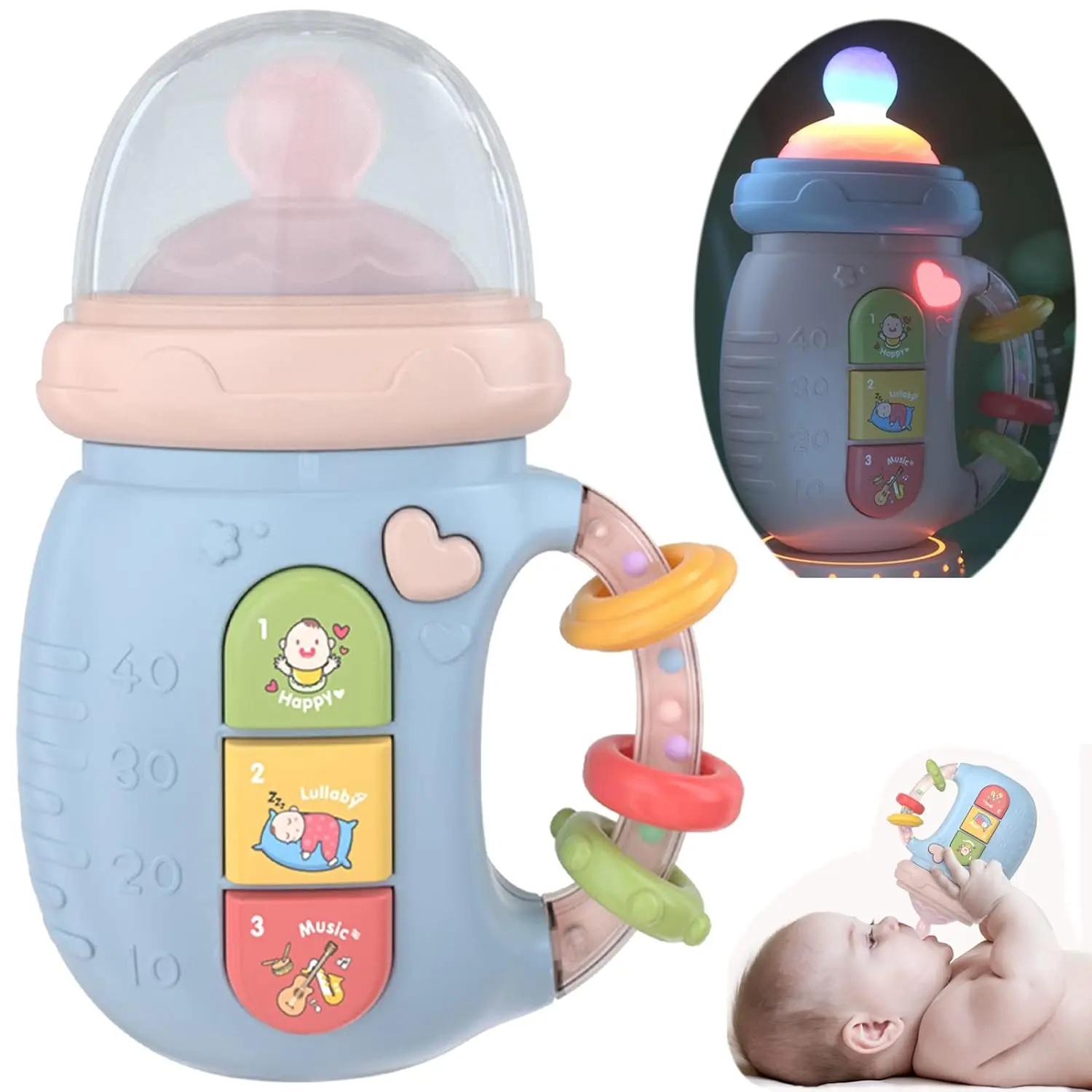 Baby-Musical-Feeding-Bottle-Pacifier-Newborn-Soft-Teether-Rattles ...
