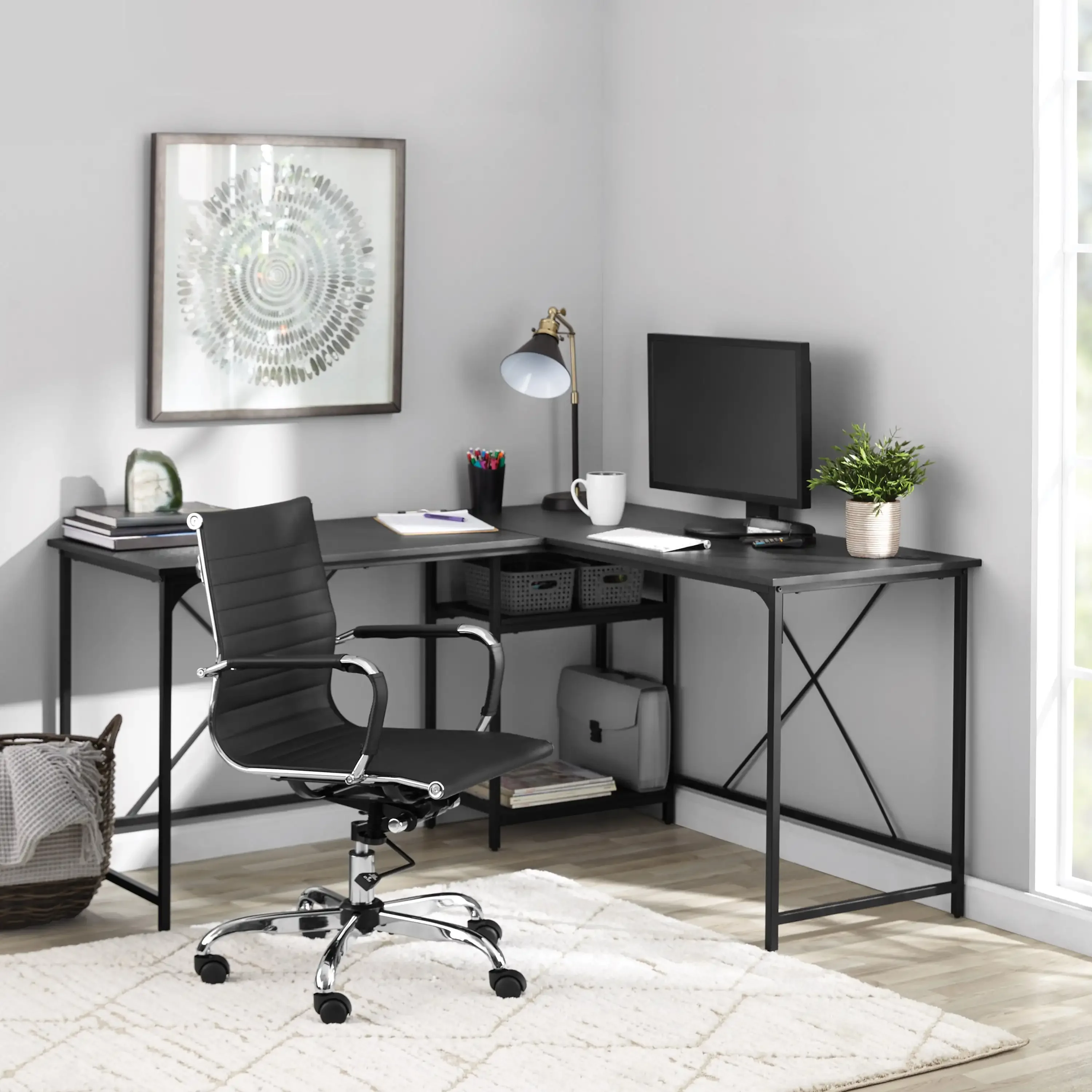 Mainstays Two-Way Convertible Desk with Lower Storage Shelf Review ...