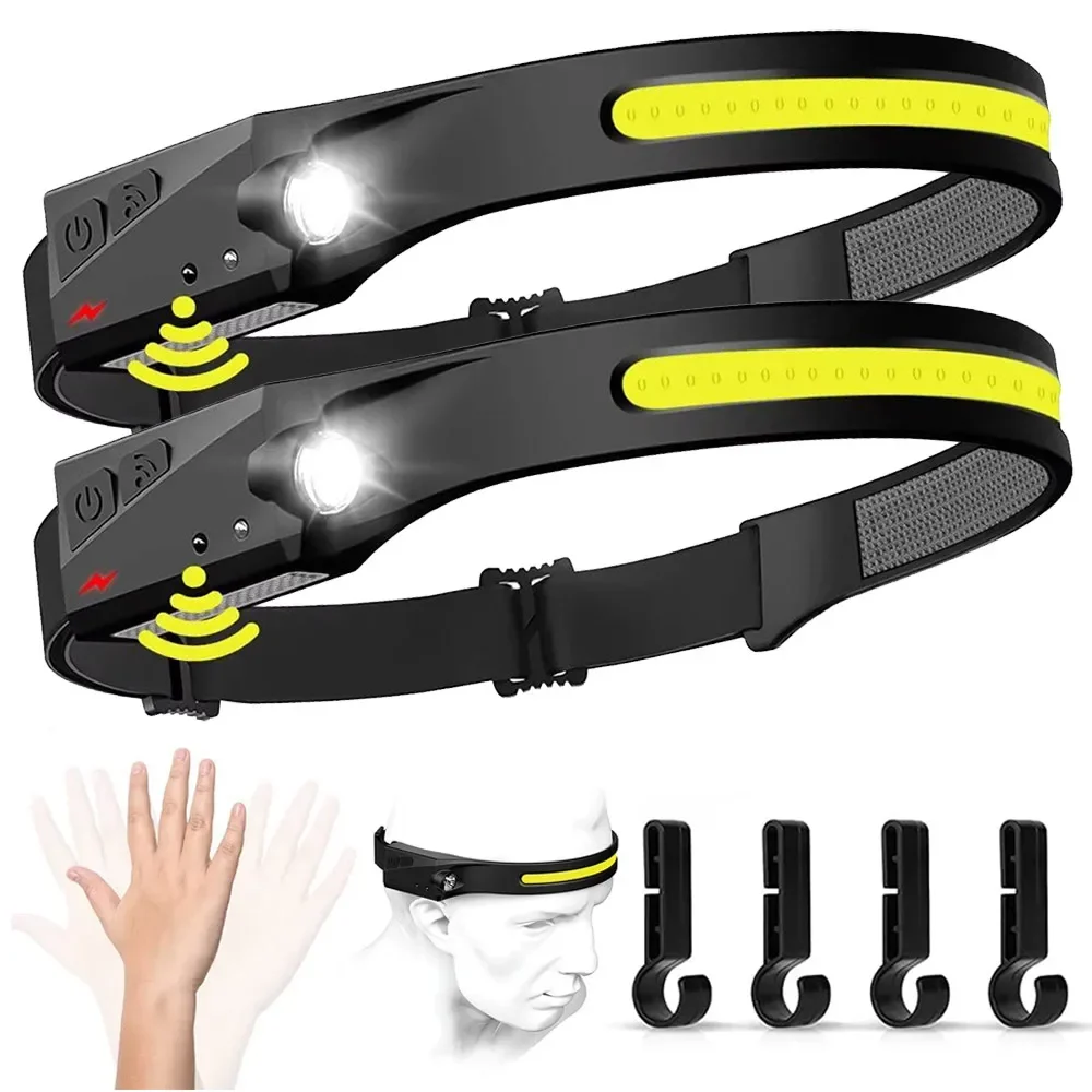 USB-Rechargeable-LED-Sensor-Headlamp-XPE-COB-Headlight-Led-Head-Torch ...