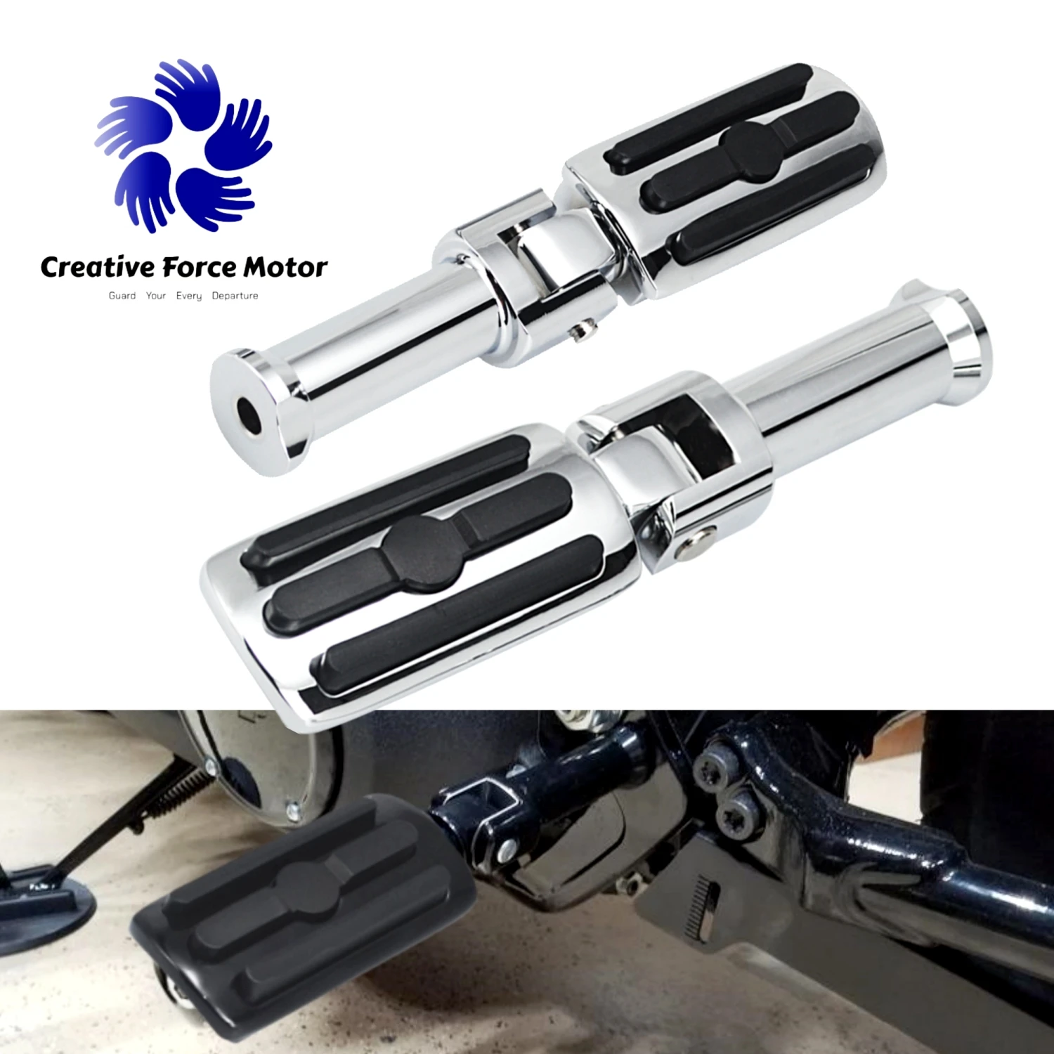 Rear-Passenger-Footrest-Bracket-Kit-Motorcycle-Footpegs-For-Harley ...
