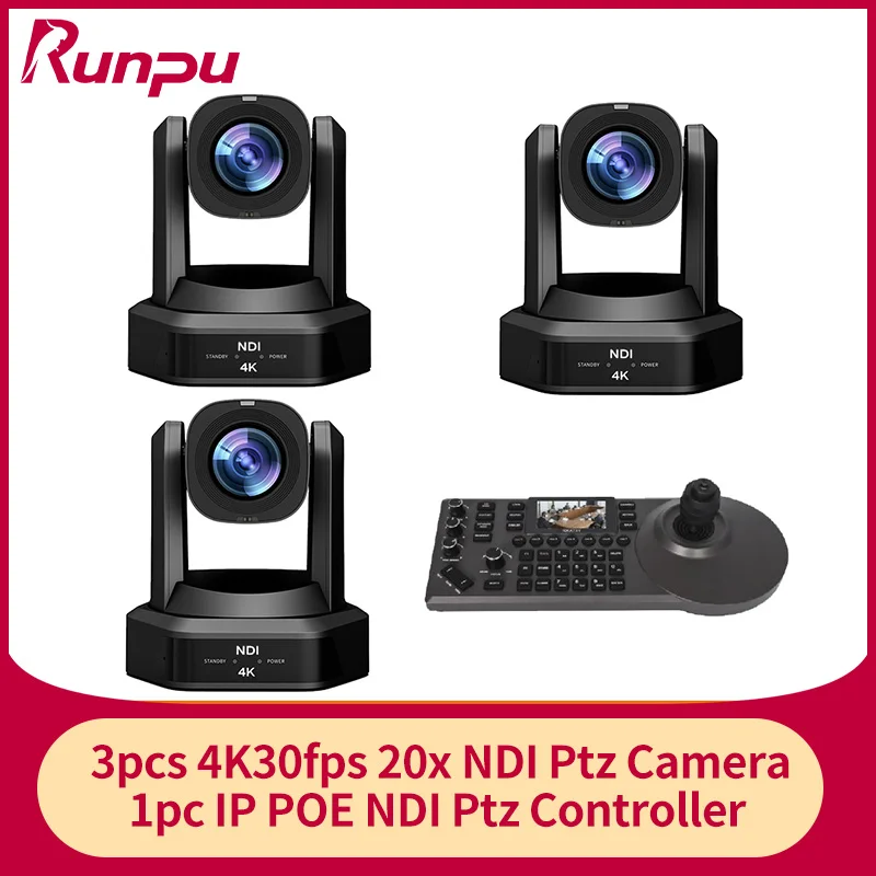 4K-NDI-PTZ-Conference-Camera-20X-Zoom-3pcs-HD66K-20N-1pcs-Ptz-NDI-POE ...