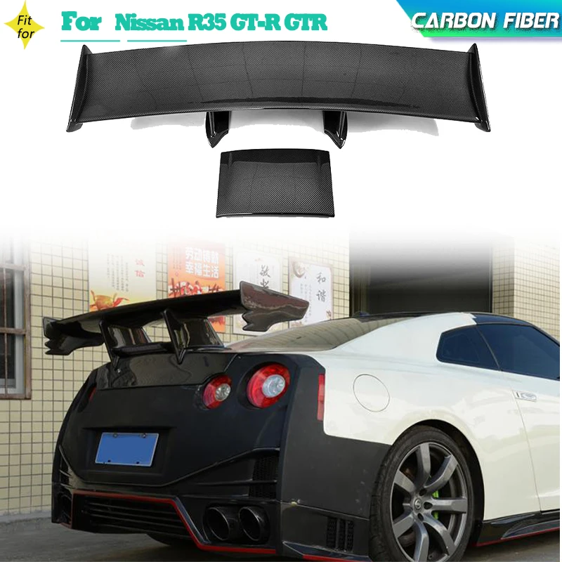 Dry Carbon Car Rear Trunk Spoiler Wing For Nissan R35 GT-R GTR 2009 ...
