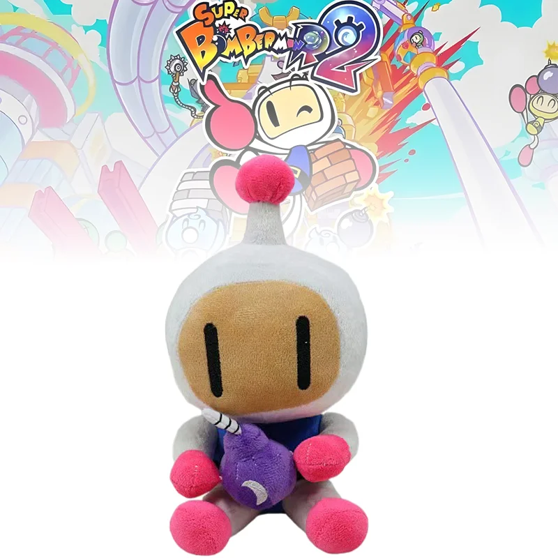 26CM Creative Cartton Game Bomberman Plush Toy Soft Game Anime Figure ...