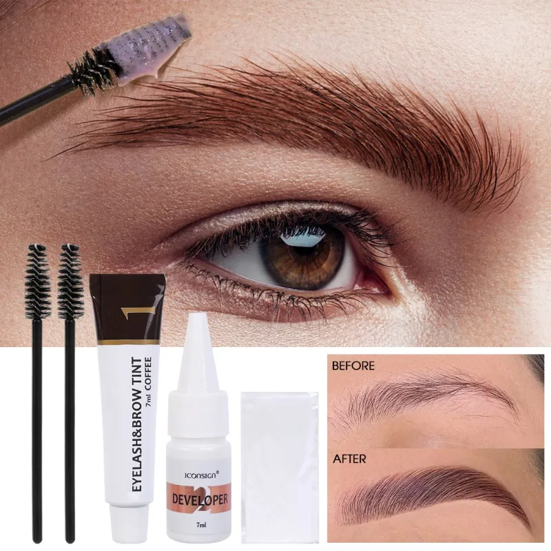 Semi-Permanent-Eyebrow-Dye-Tint-Kit-Waterproof-Long-Lasting-Eyebrow ...