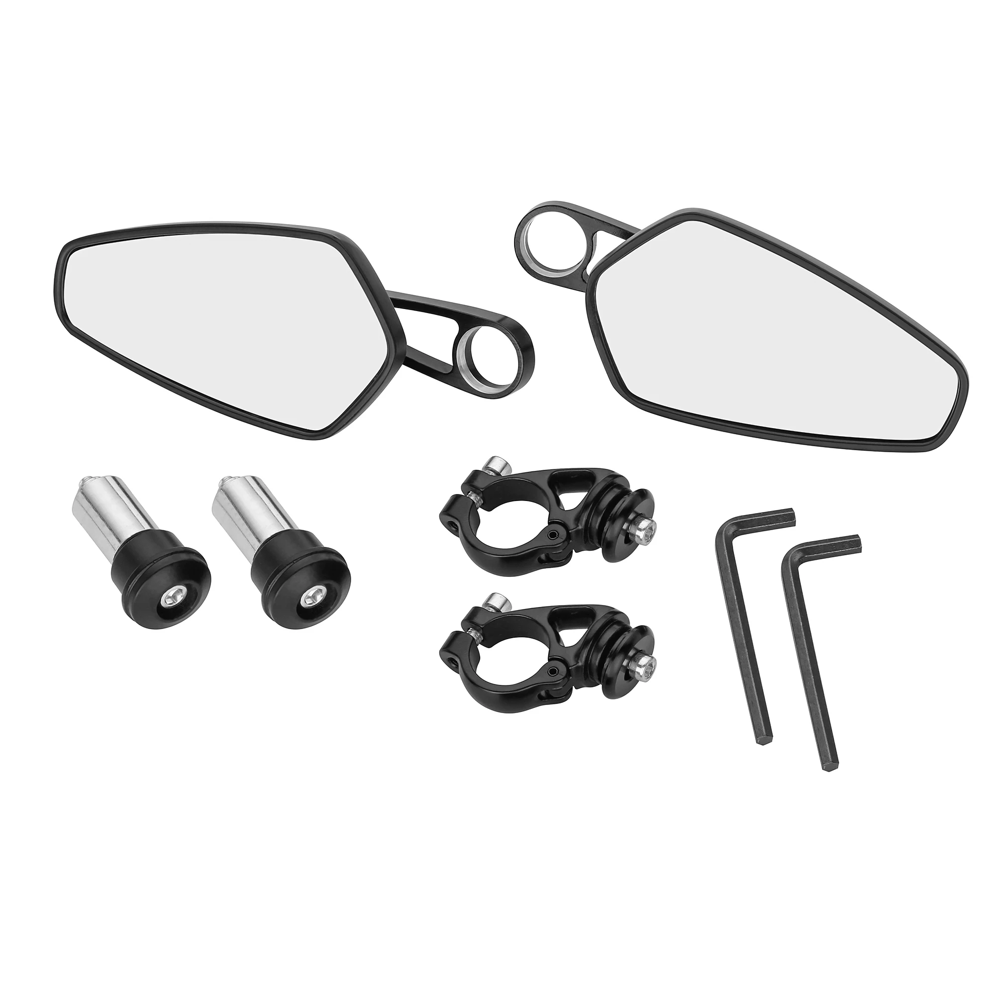 7-8-22mm-Bar-End-Rear-Mirrors-Motorcycle-Accessories-Motorbike-Scooters ...