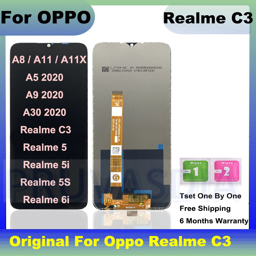 Original For Oppo Realme C3 Display Touch Screen Digitizer Replacement ...