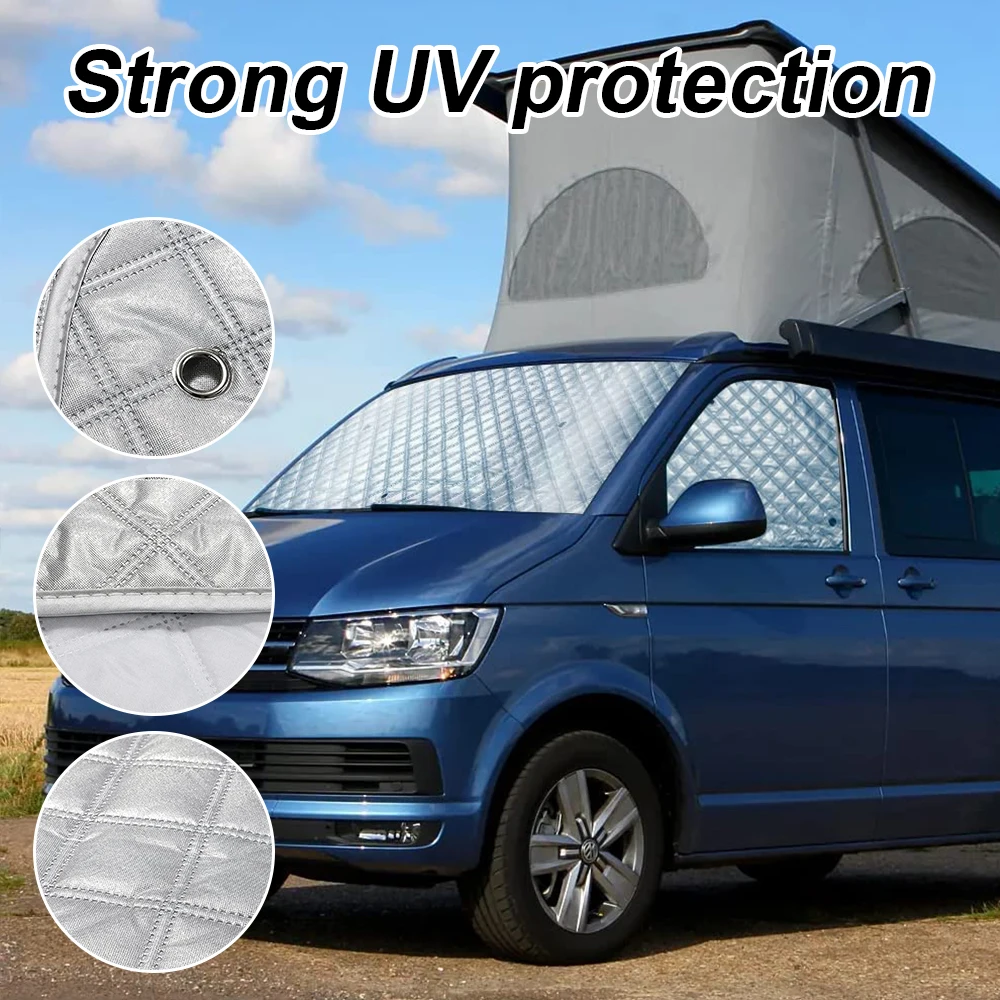 1Set Summer Front Windshield Sunshade With Storage Bag For Vw T5 T6 ...