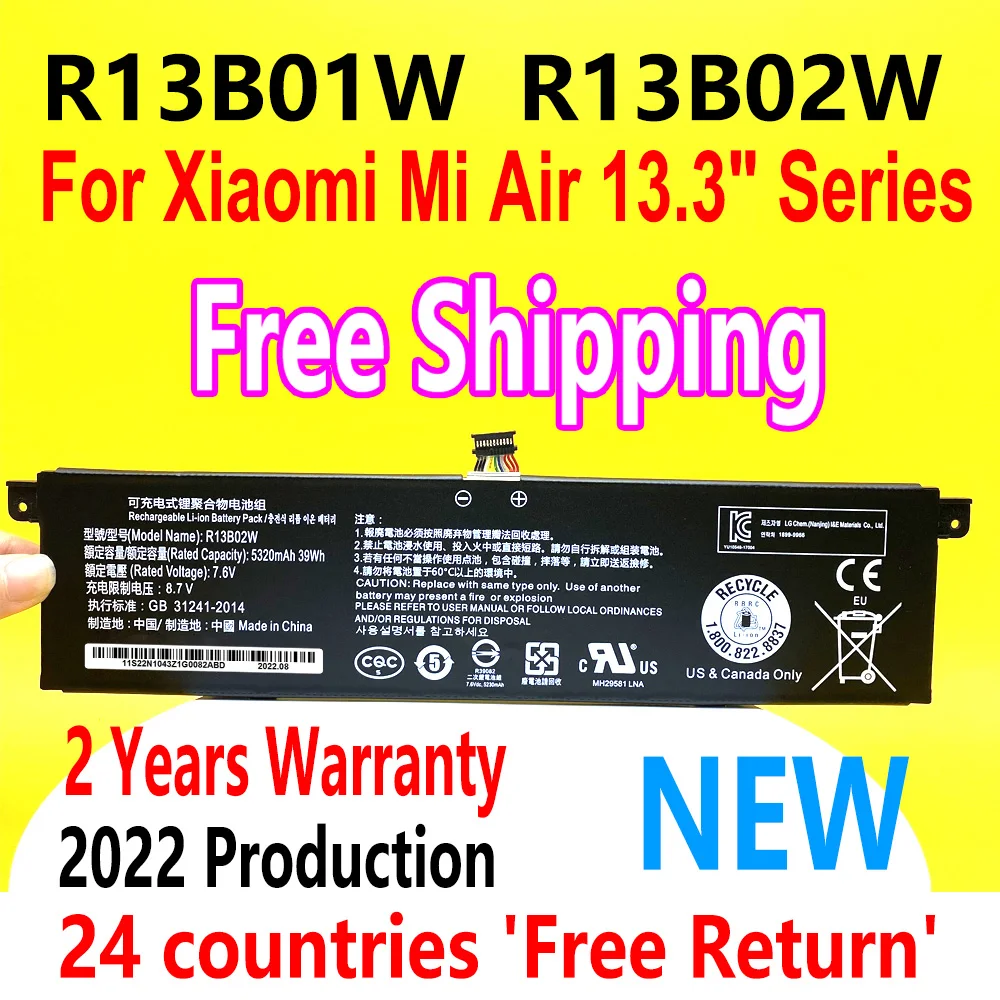 Xiaomi Mi Notebook Air 13.3 Battery | Battery Xiaomi Mi Notebook Air 13 ...