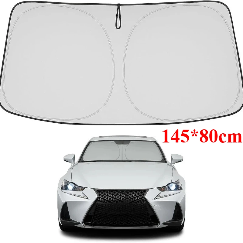 Front Windshield Sunshade, Foldable Sun Visor , Suitable for Sedan and ...