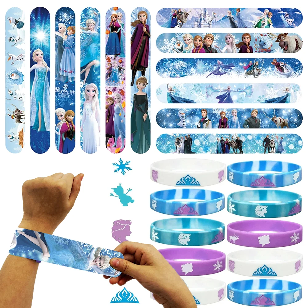 Disney-Frozen-Elsa-Slap-Bracelet-Pattern-Snap-Wristband-Girl-Birthday ...