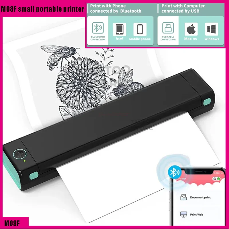 Impressora-T-rmica-Port-til-de-Papel-M08F-Sem-Fio-Celular-Viagem ...