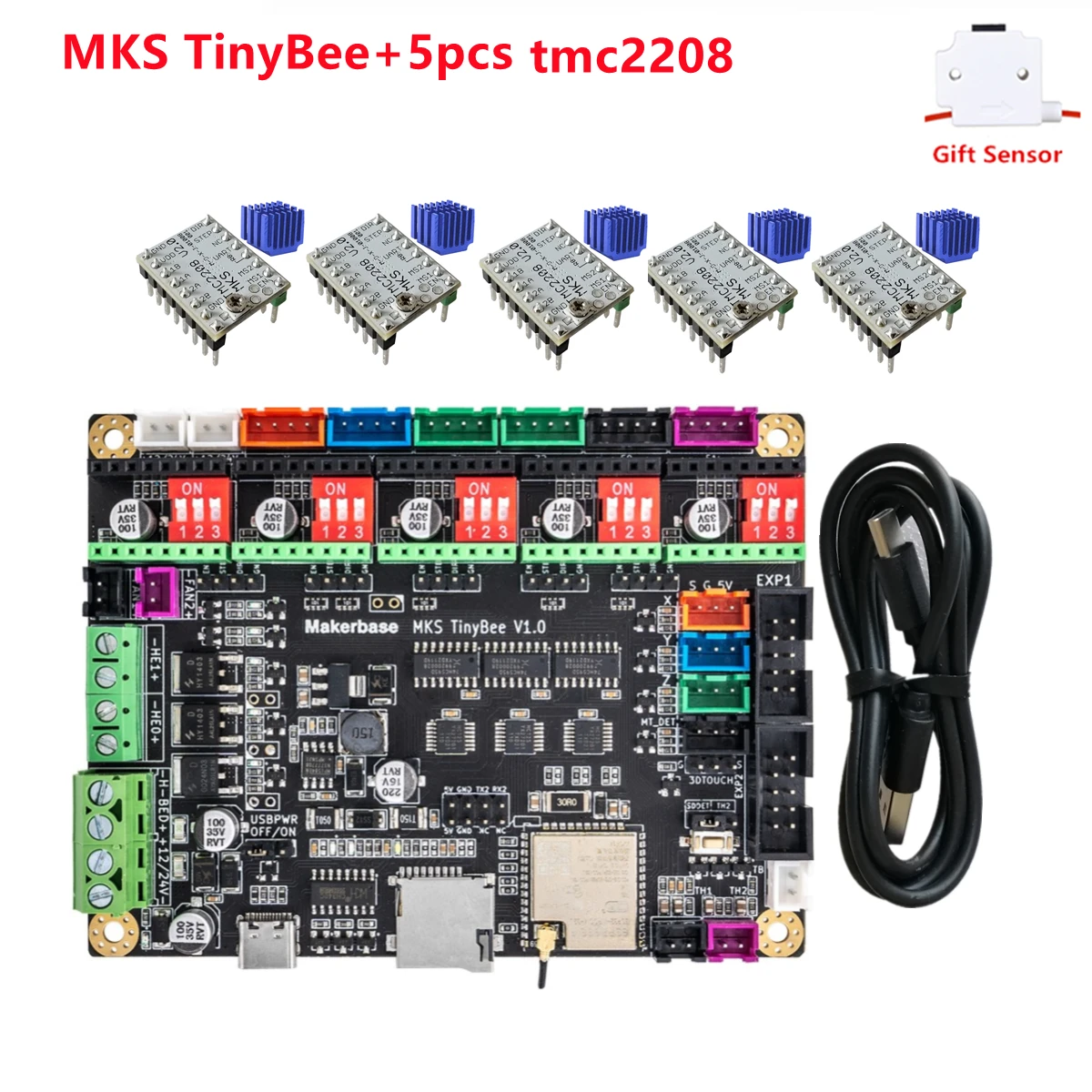 Makerbase MKS TinyBee 3D printer Controller Board ESP32 MCU control panel tmc2208 tmc2209 ...