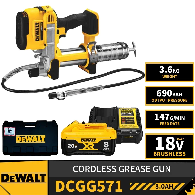 DEWALT-DCGG571-Kit-18V-Cordless-Grease-Gun-Lithium-Battery-Power-Tools ...
