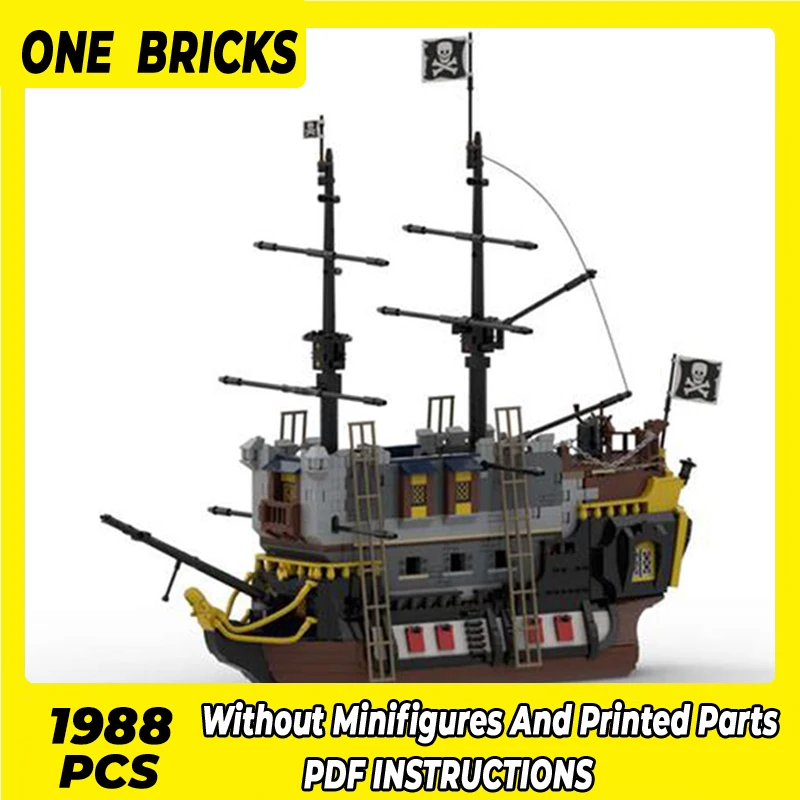 Moc Building Blocks Castle Series Floating Castle Ships Technical ...