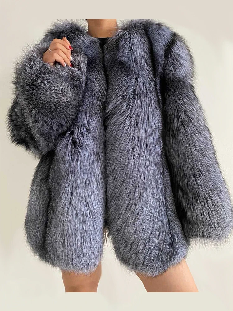 FURYOUME-2024-Winter-Women-Real-Silver-Fox-Fur-Coat-Wholeskin-Natural ...