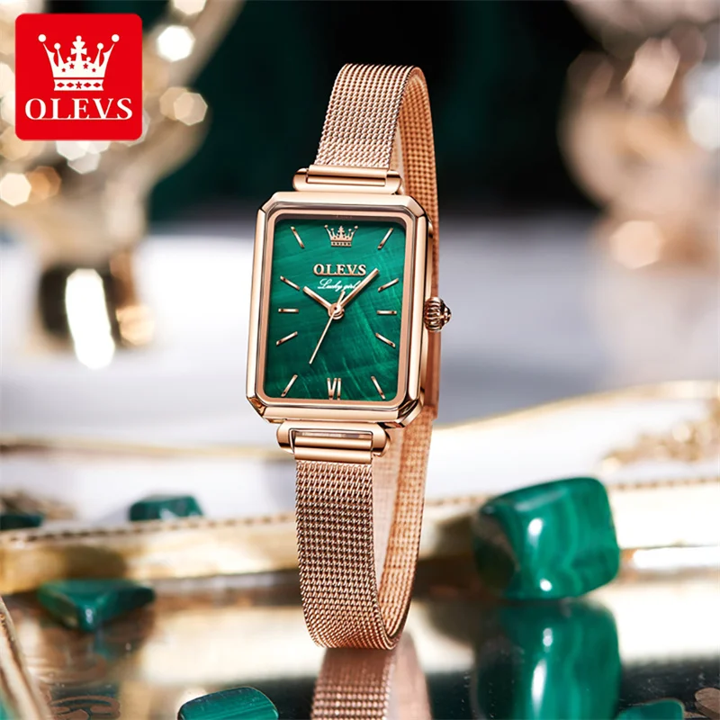 OLVES-New-Classic-Green-Small-Dial-Quartz-Watch-for-Women-Fashion ...
