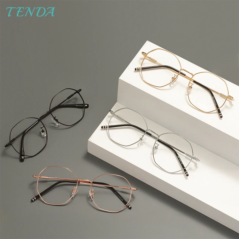 Men-and-Women-Round-Vintage-Eyeglasses-Metal-Half-Rim-Spectacles-For ...