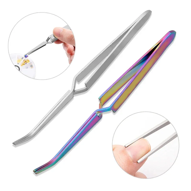 1Pc-Multifunction-Stainless-Steel-Nail-Art-Shaping-Tweezers-Cross-Nail ...