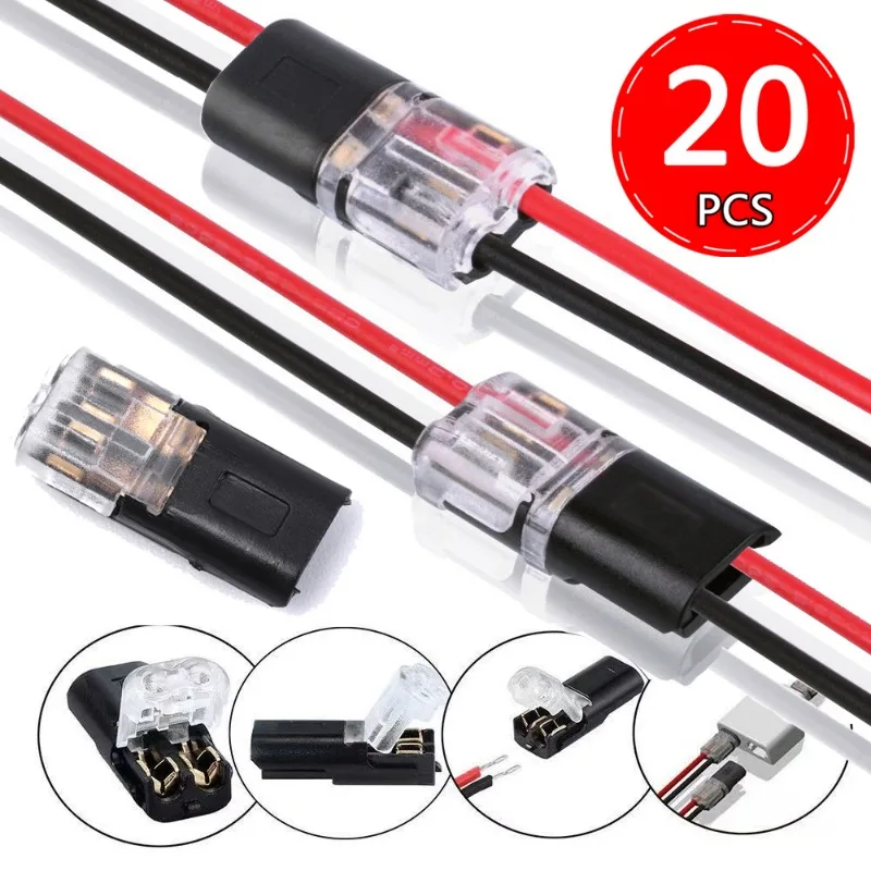 2-Pin-Way-Plug-Wire-Cable-Snap-Connectors-Waterproof-Electric-Wire ...
