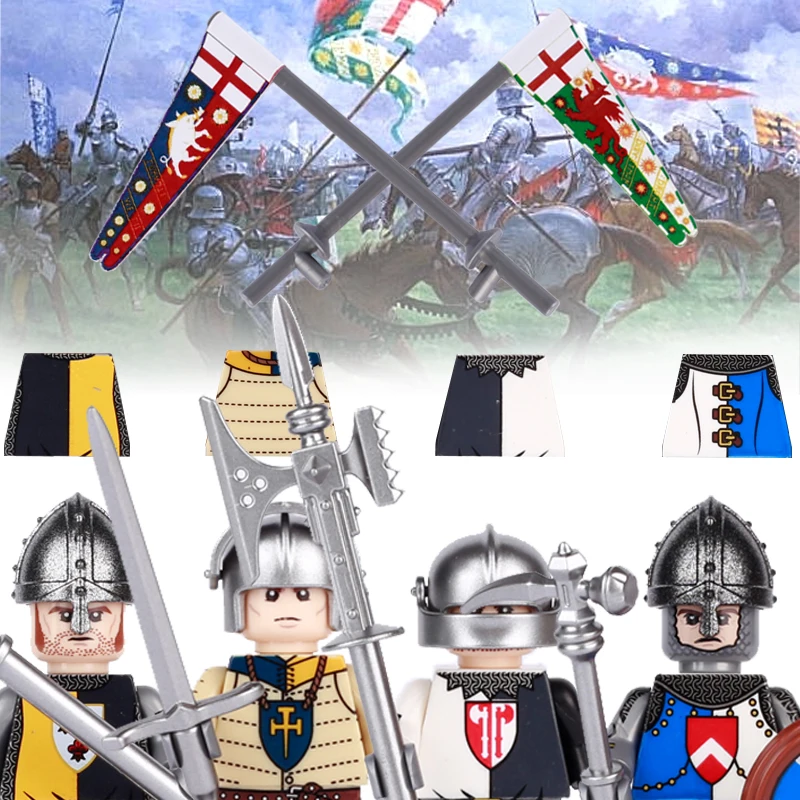 Historische mittelalter liche Schlacht Schloss Soldat Figuren Bausteine ...