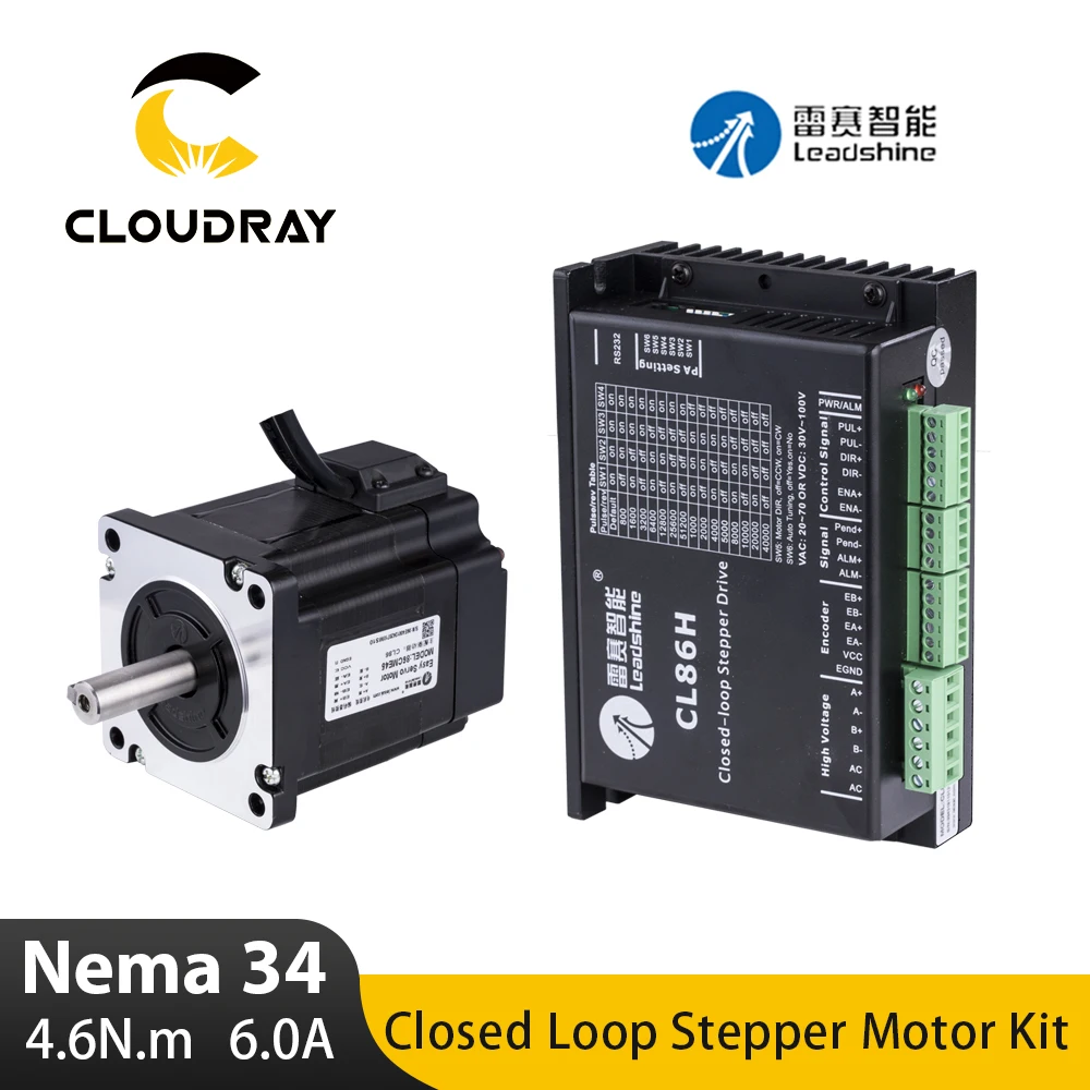 Leadshine Nema 34 4.6n.m Closed Stepper Motor With Encoder Cl86h Closed Loop Stepper Motor ...