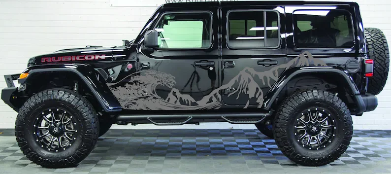 Wave-Mountain-Full-Side-Decal-Tree-Vinyl-Sticker-Decal-Kit-Car-Sticker ...