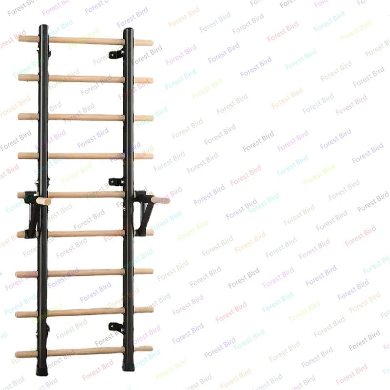 High-Quality-Gym-Fitness-Rod-Wall-Mounted-Wooden-Swedish-Ladder-Simple ...