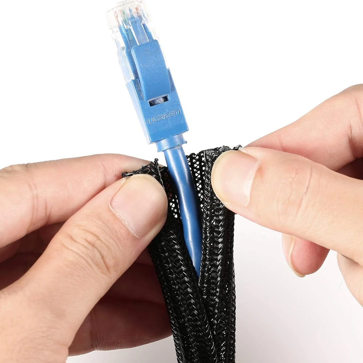 Cord-Protector-Wire-Loom-Tubing-Split-Sleeving-Braided-Cable-Management ...