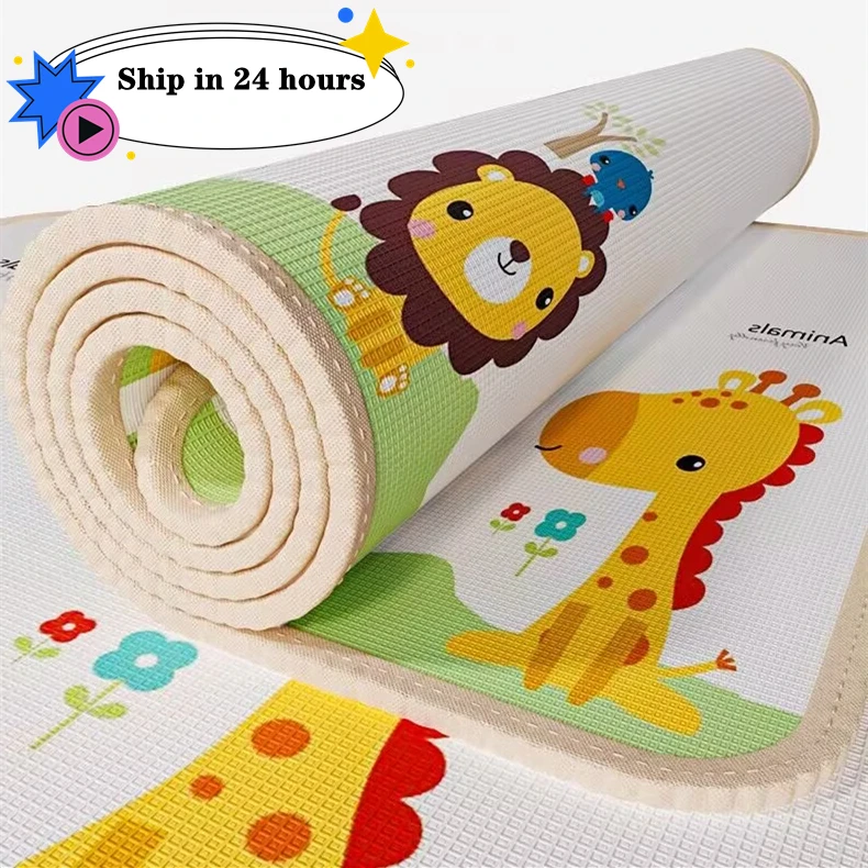 Cartoon-Lion-fawn-Baby-Crawling-Play-Mats-Thick-1cm-0-5cm-EPE-Folding ...