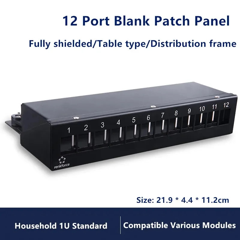 Blank-Patch-Panel-8-12-Port-Empty-Keystone-Jack-Sockets-Desktop-Wall ...