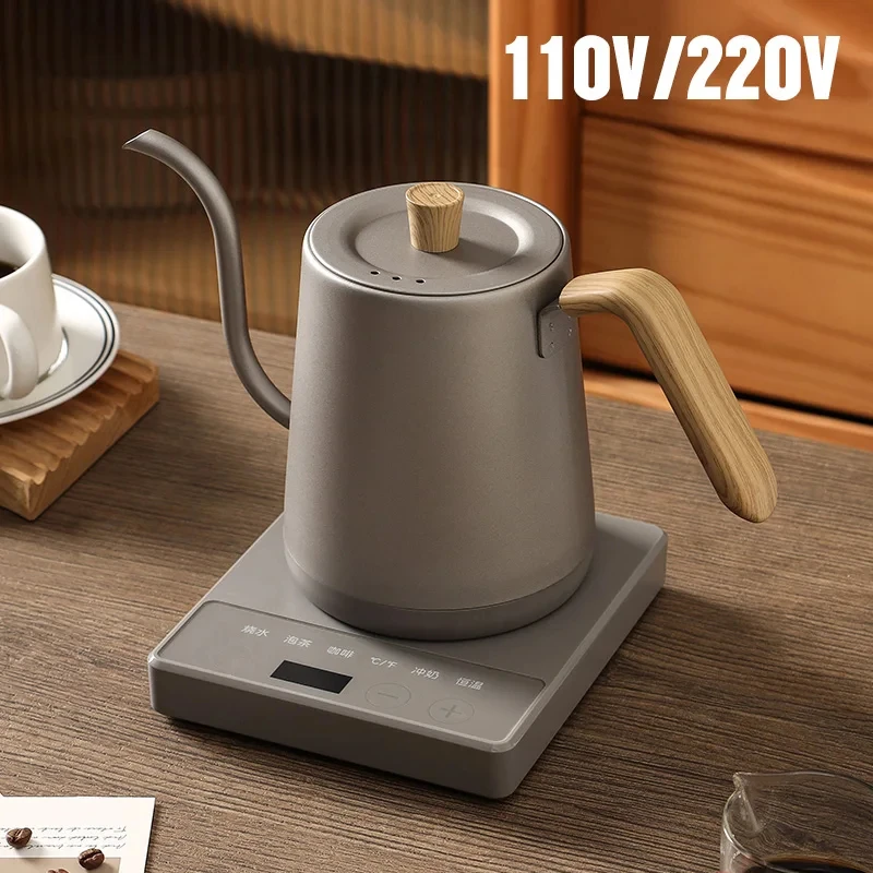 110V/220V Gooseneck Electric Kettle 800ml Hand Brew Coffee Pot Smart ...