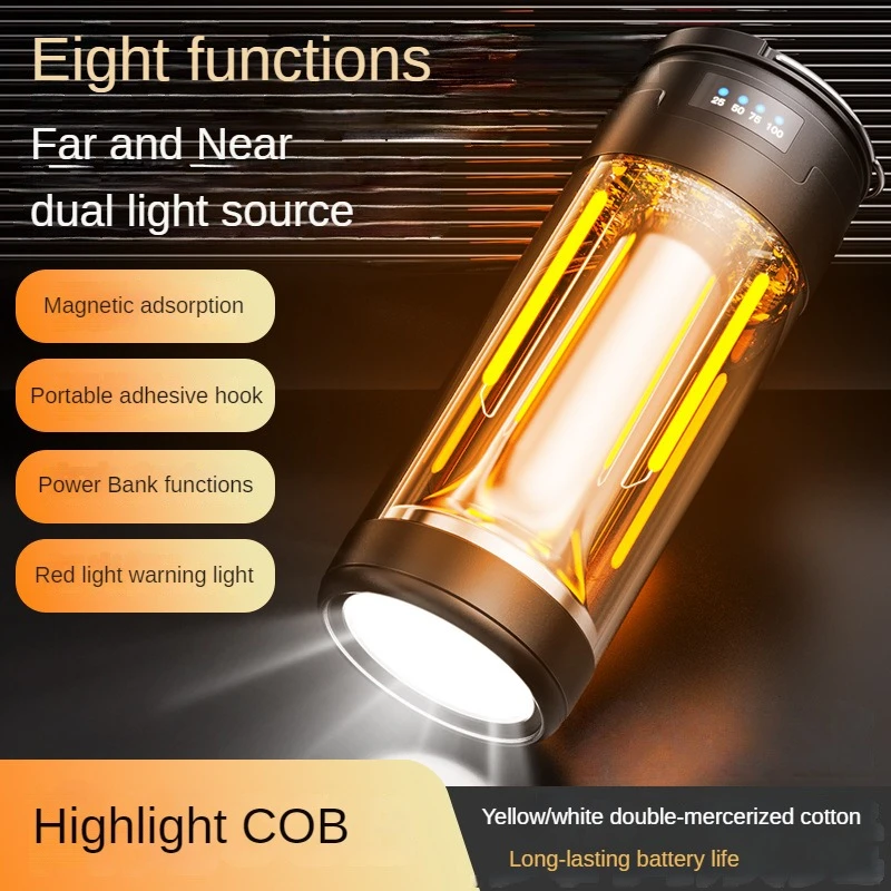 Outdoor Multifunctional Camping Light Warning Light Tent Light Magnetic ...