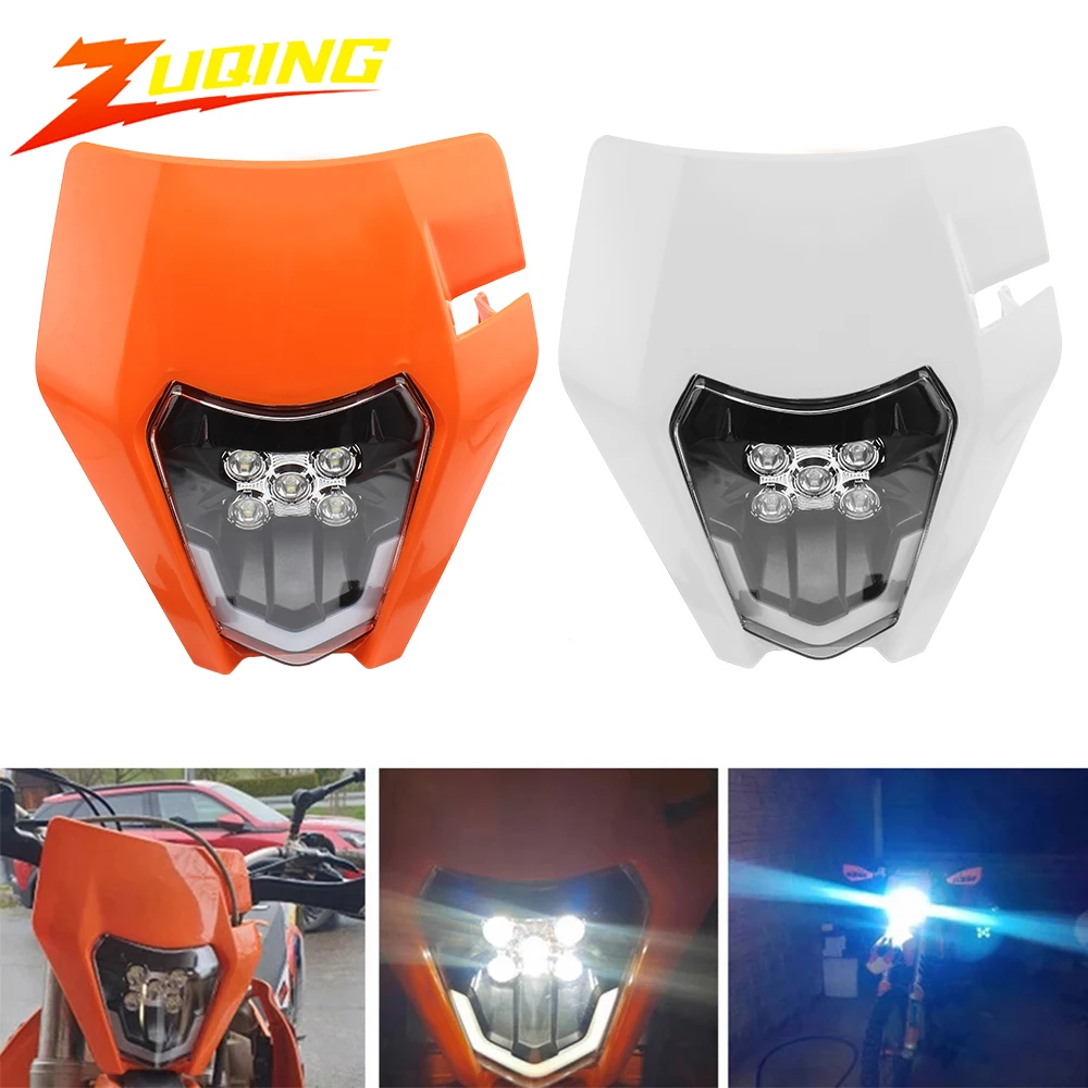 Motorcycle LED Headlight Head Light Headlamp Head Lamp For KTM EXC EXCF ...