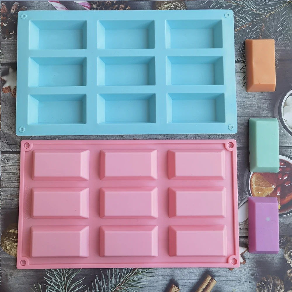 Moldes-rectangulares-de-silicona-para-pasteles-molde-de-jab-n-hecho-a-mano-herramientas-de ...
