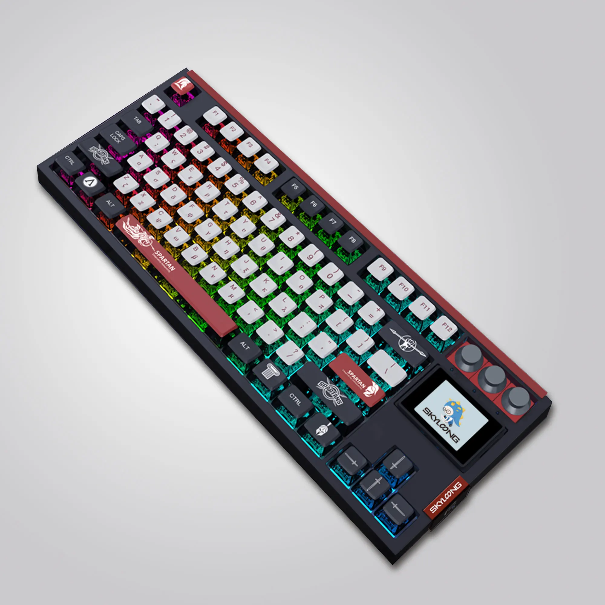 Teclado-mec-nico-Skyloong-GK87-Pro-Pudim-Keycaps-Tela-RGB-Kailh-Box ...