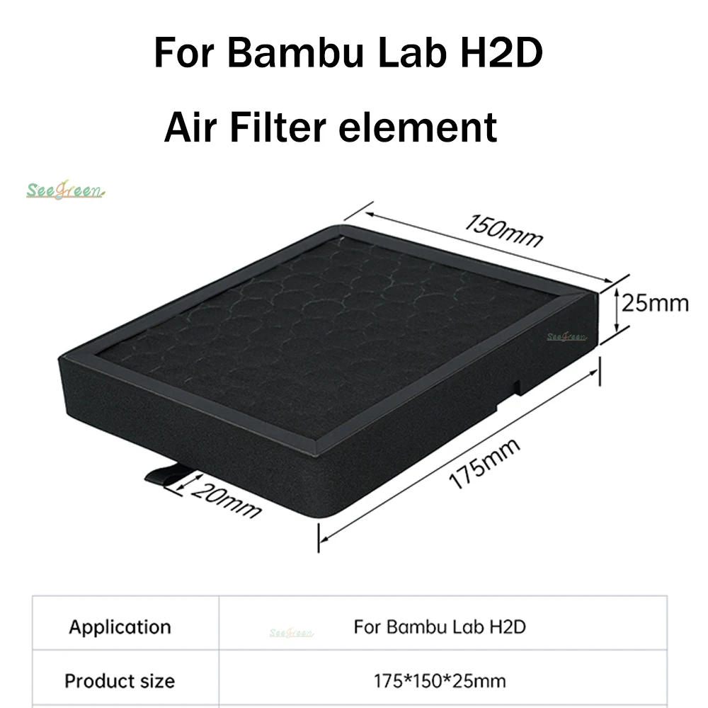 Para Bambu Lab HEPA 13 + G4 + Filtro de ar combinado de carvão ativado ...