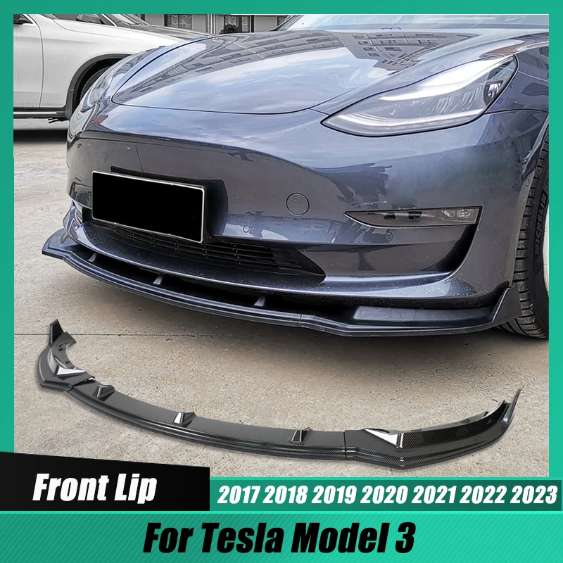 Front Bumper Lip Chin Gloss Black Body Kit Spoiler Diffuser Splitter ...