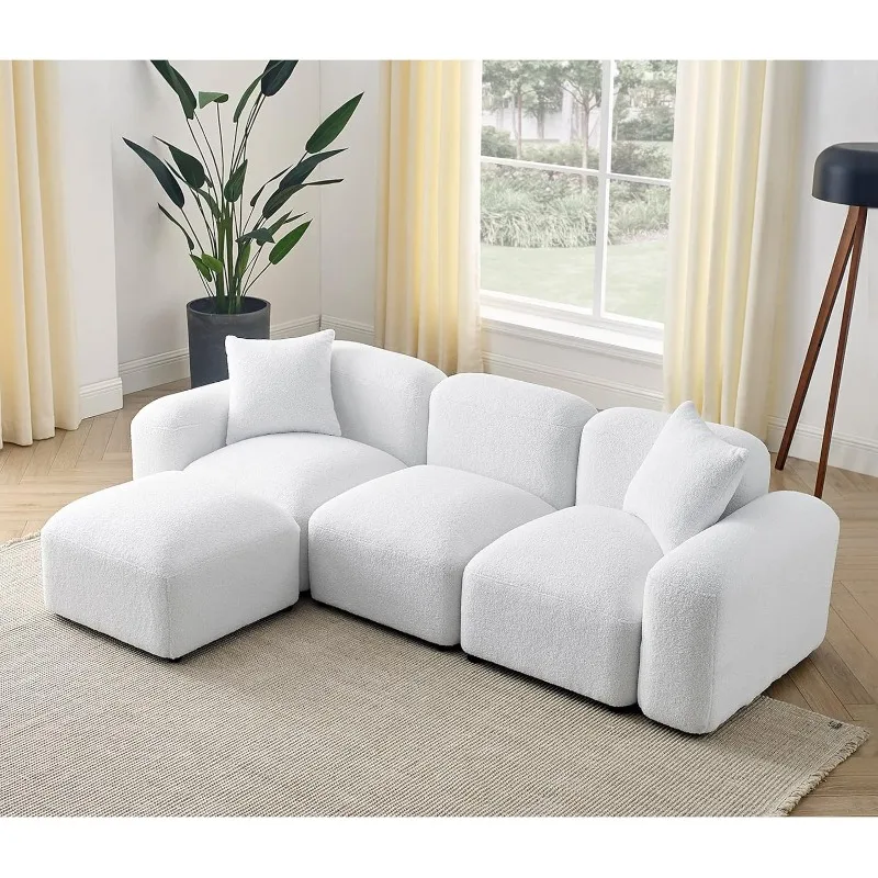 Convertible-Modular-Sectional-Sofa-Boucle-Fabric-L-Shaped-Modern-Bubble ...
