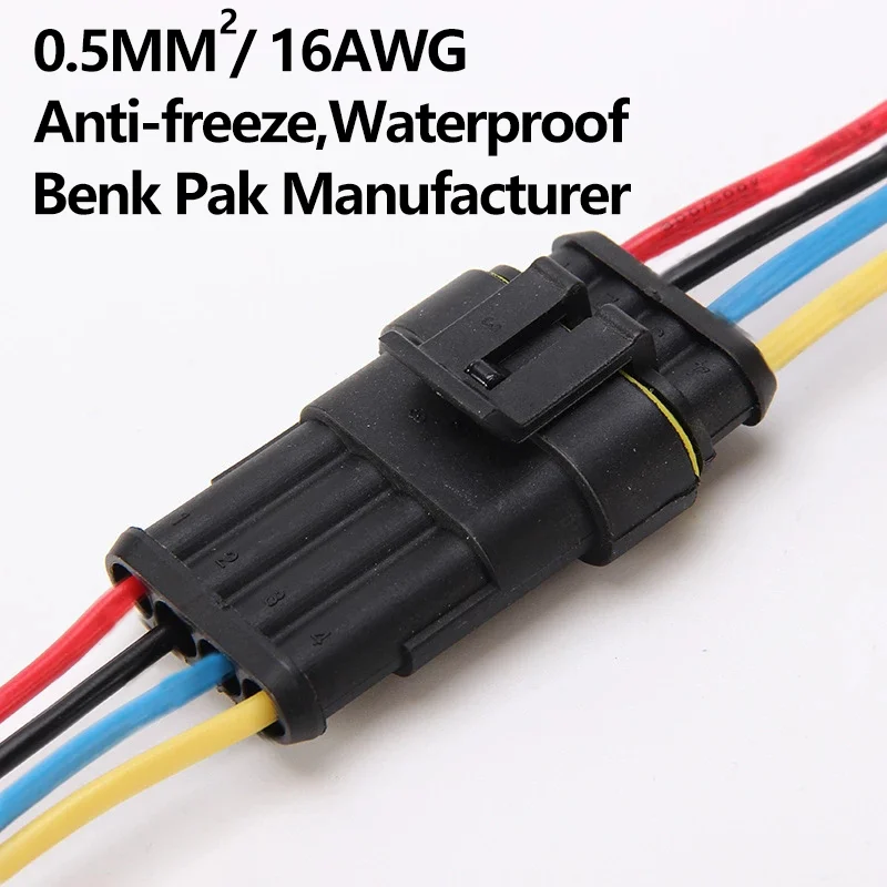 4P-Auto-wire-connector-4-Way-auto-connector-Male-Female-Waterproof ...